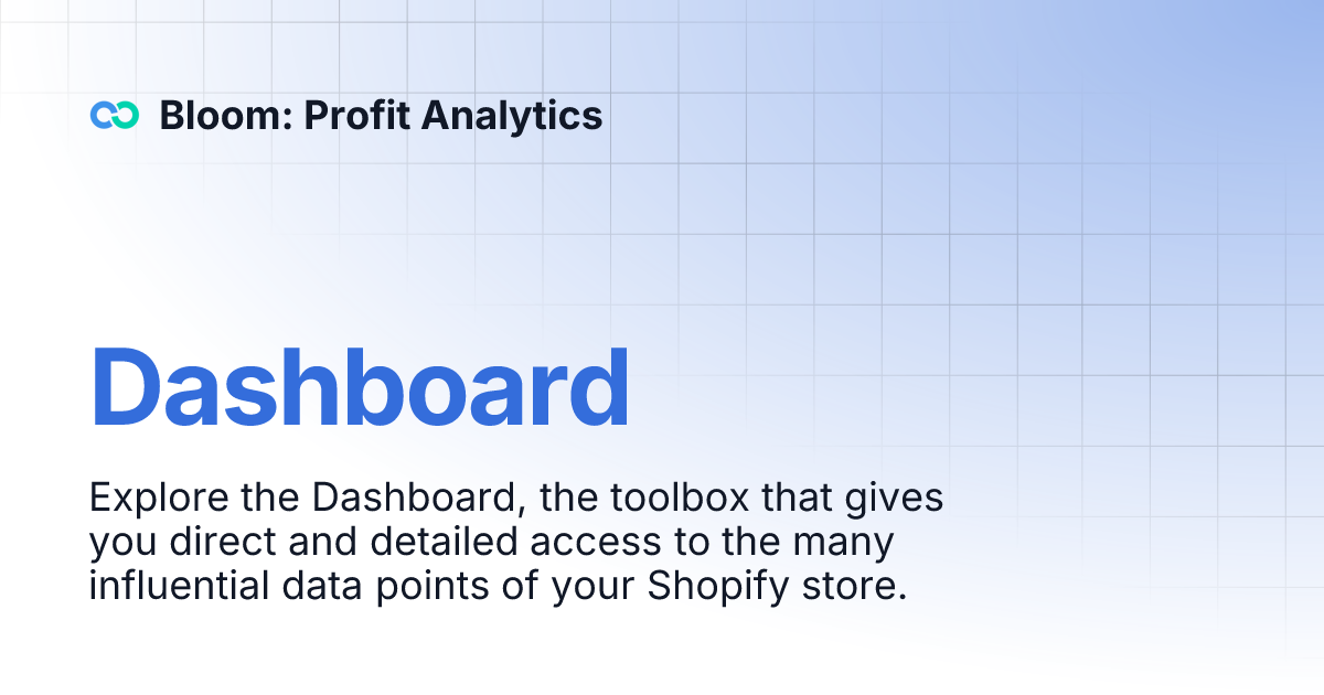 Dashboard | Bloom: Profit Analytics
